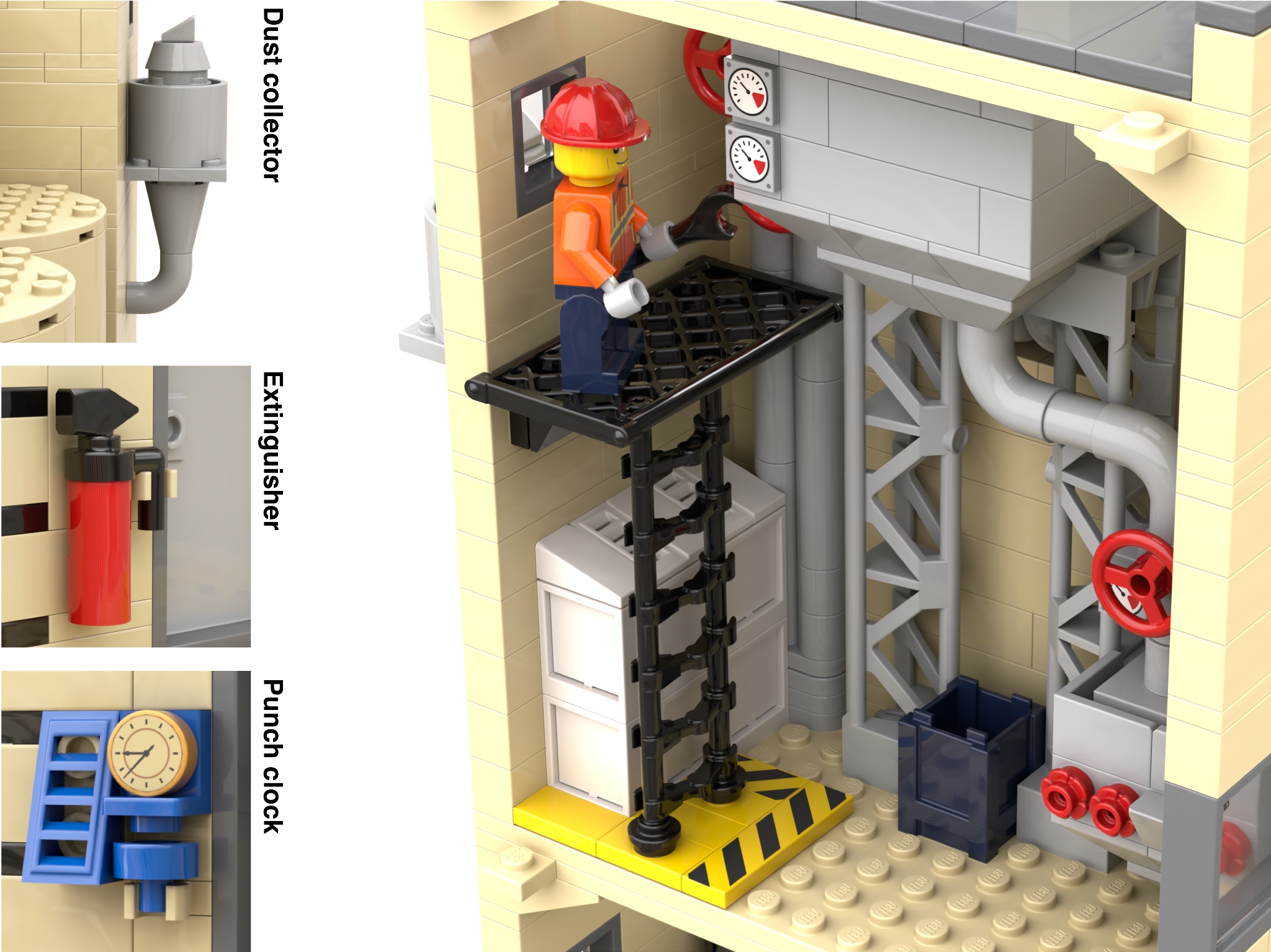 [ABS Grain Elevator and Hopper Car] [BrickLink]