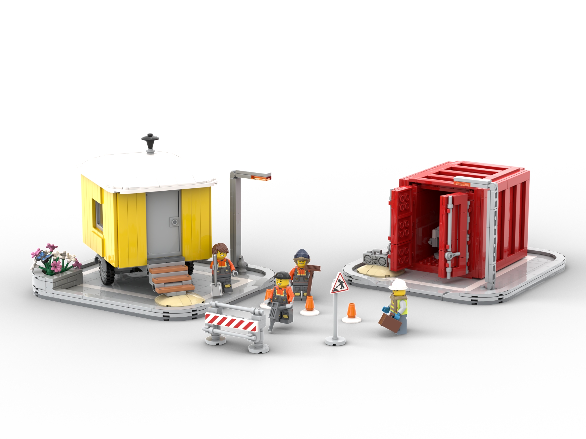 [Site Hut Workers and Recources] [BrickLink]