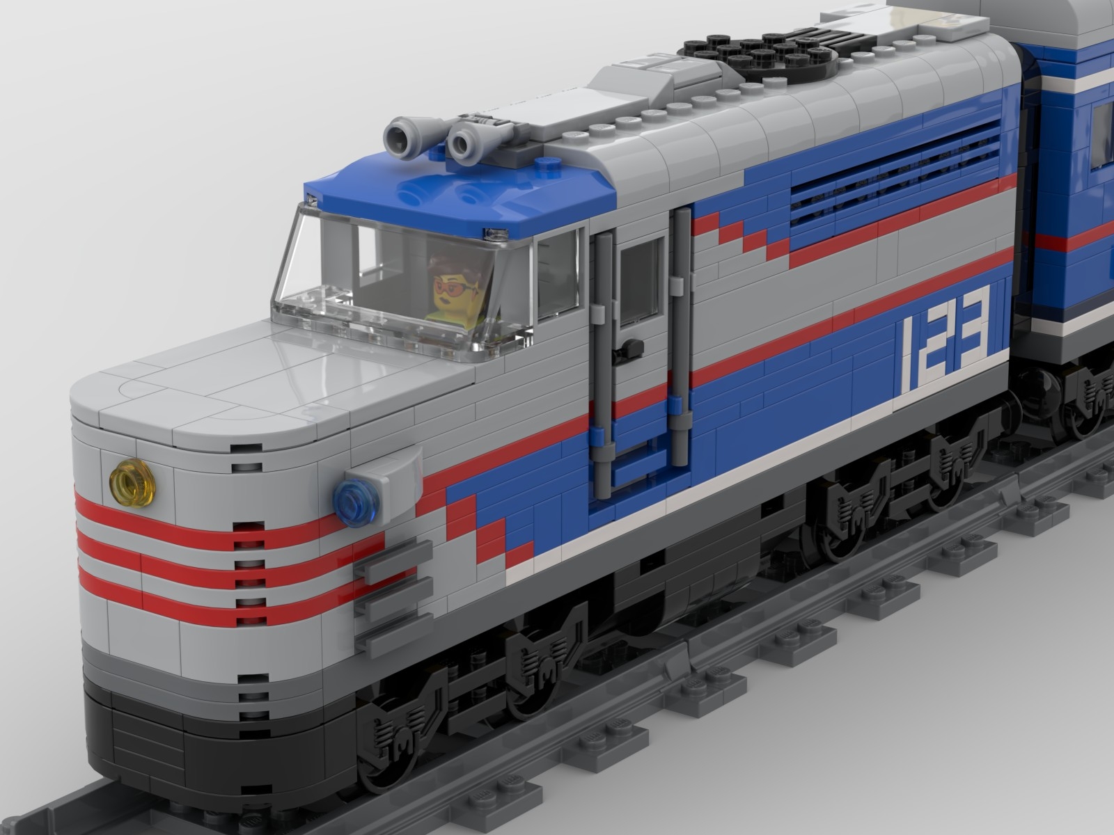 [Blue Moonlight Train in Brick City Station] [BrickLink]