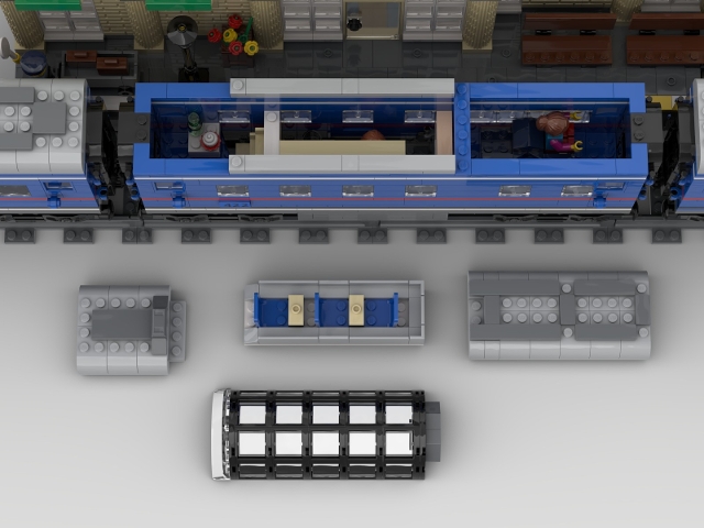 [Blue Moonlight Train in Brick City Station] [BrickLink]