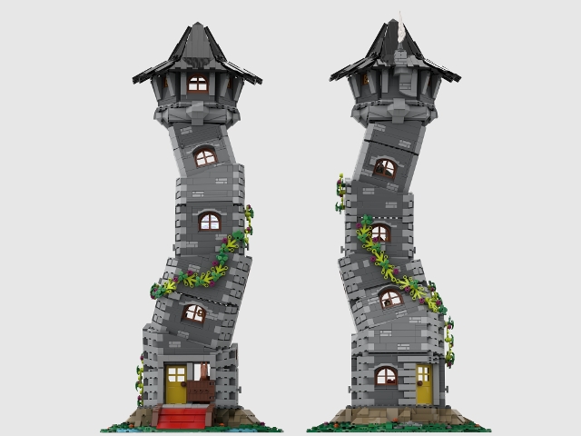 [The Crooked Tower. Split Open Design] [BrickLink]