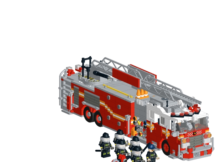 MOC ladder truck from BrickLink Studio [BrickLink]