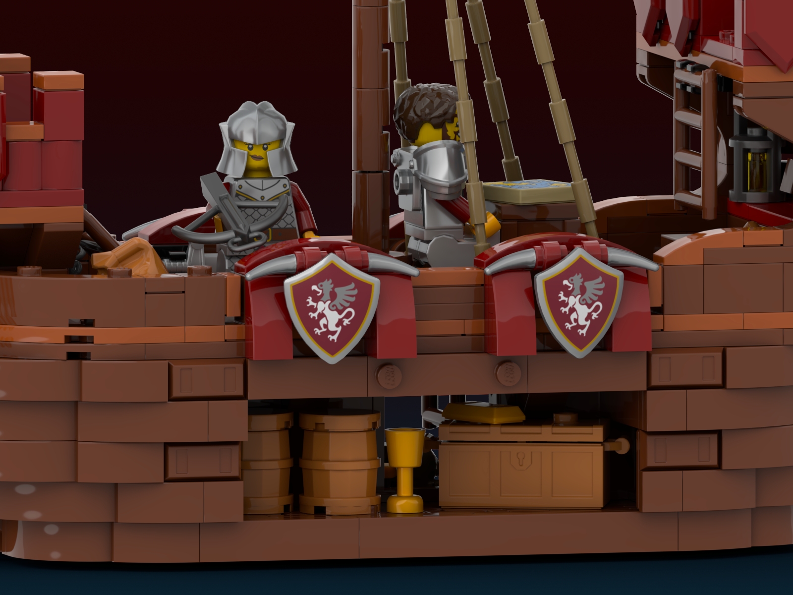[Medieval Cog and Longship] [BrickLink]