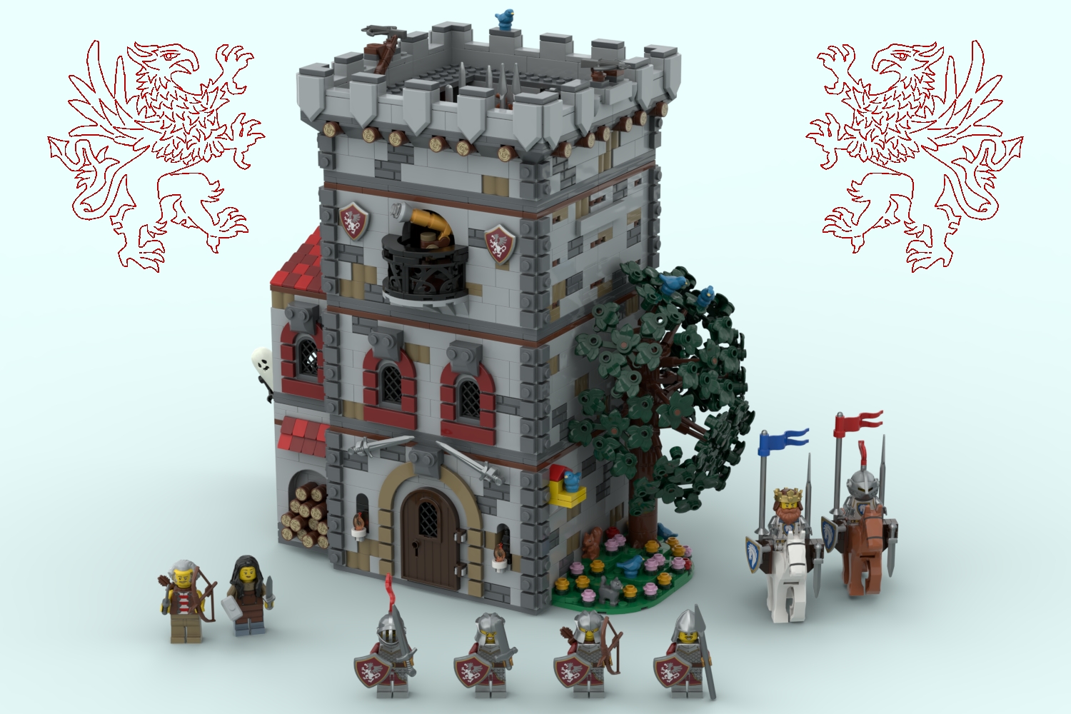 [Medieval Knight Castle Tower - The Tower of Scholars] [BrickLink]