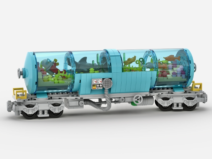 Aquarium Tank Wagon 2.0 from BrickLink Studio [BrickLink]