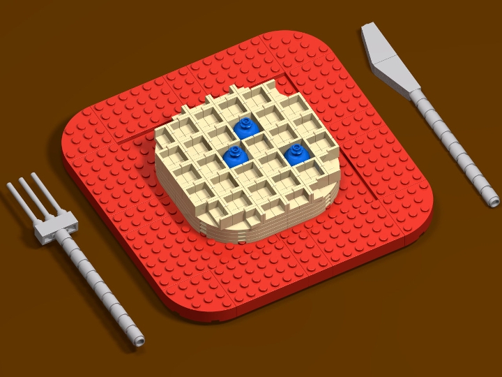 Waffle and Utensils from BrickLink Studio [BrickLink]