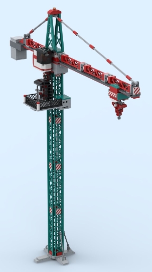 Tower Crane with Lift from BrickLink Studio [BrickLink]