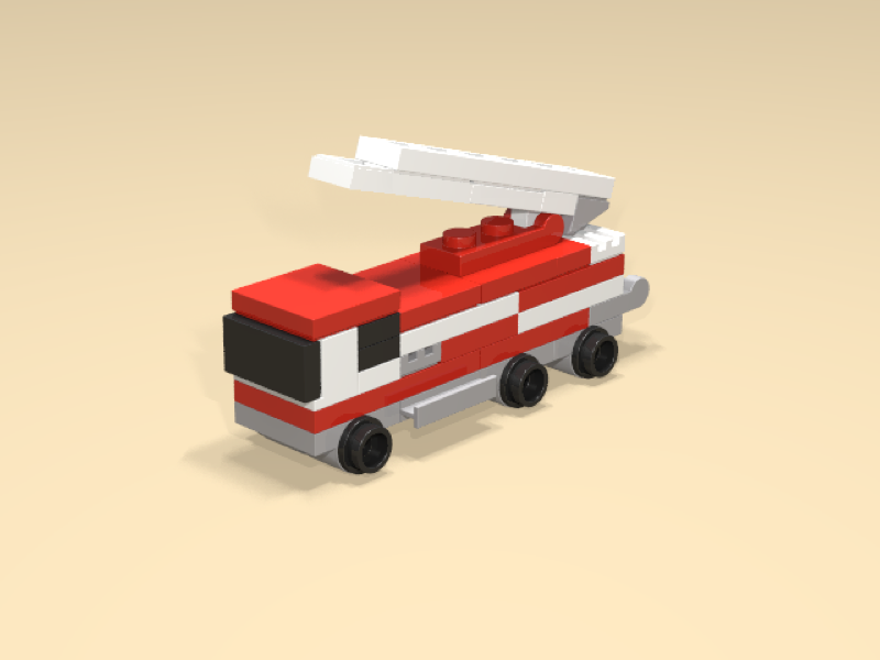 Micro Fire Truck from BrickLink Studio [BrickLink]