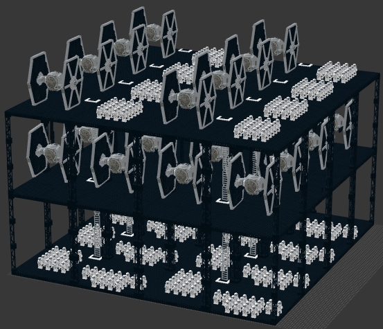 Modular Space Hanger (V1.2) from BrickLink Studio [BrickLink]