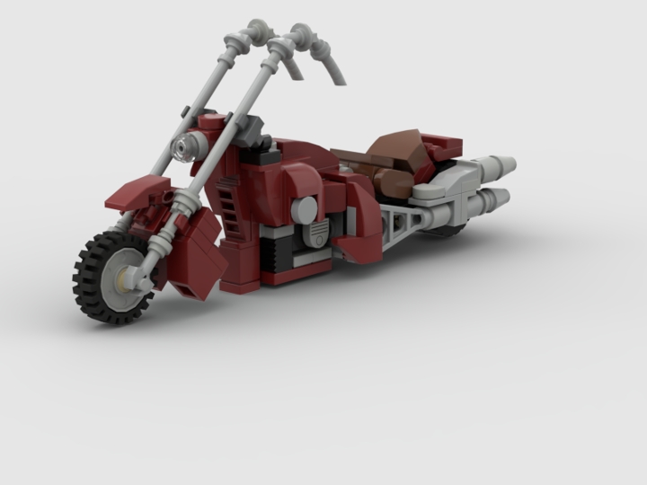 Maroon Chopper from BrickLink Studio [BrickLink]