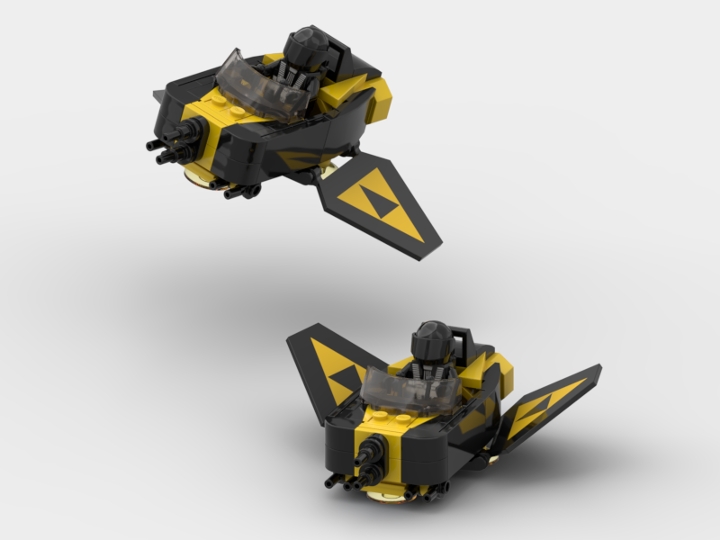 Blacktron Small Spaceship from BrickLink Studio [BrickLink]