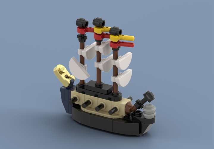 Privateer Frigate Fortuna Minibuild from BrickLink Studio [BrickLink]