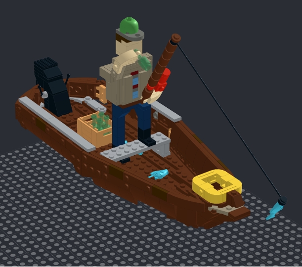 Fishing Boat from BrickLink Studio [BrickLink]