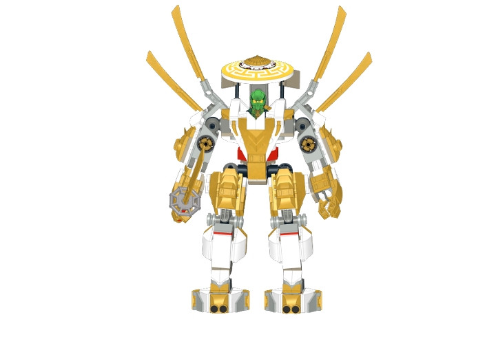 Golden mech from BrickLink Studio [BrickLink]