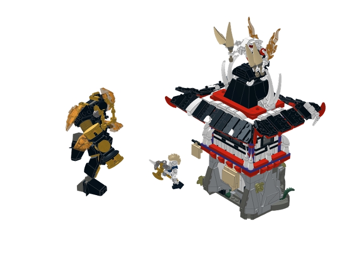 Cole's Golden Quake Mech from BrickLink Studio [BrickLink]