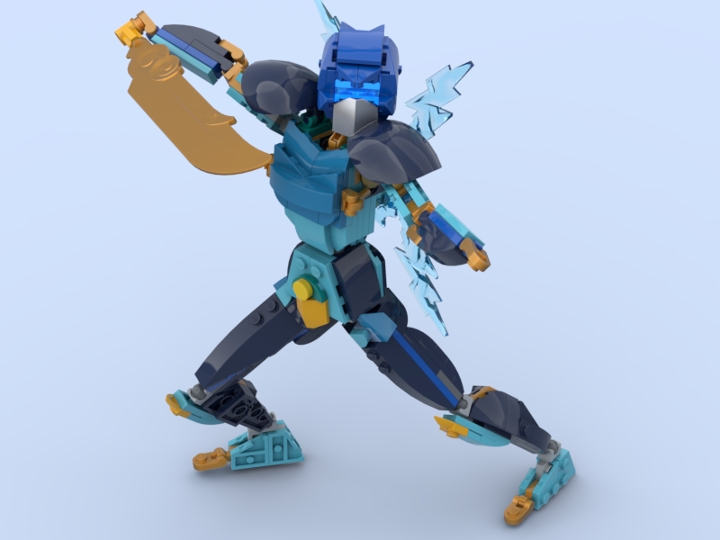 Jay's lightning mech from BrickLink Studio [BrickLink]