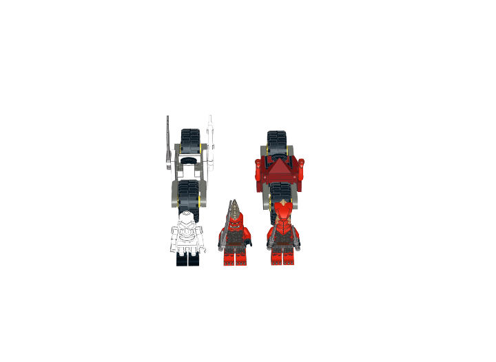skeleton and serpent bike race from BrickLink Studio [BrickLink]