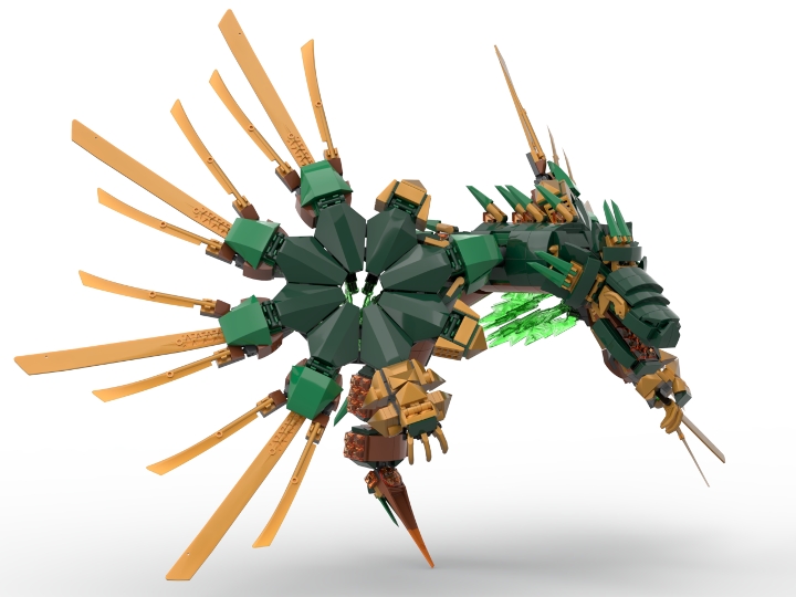 Lloyd’s ZX Elemental Mech Dragon from BrickLink Studio [BrickLink]