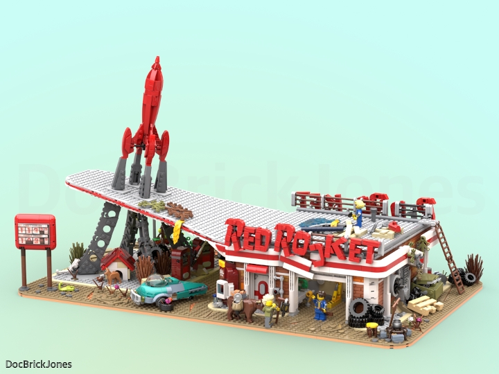 Fallout - Red Rocket from BrickLink Studio [BrickLink]