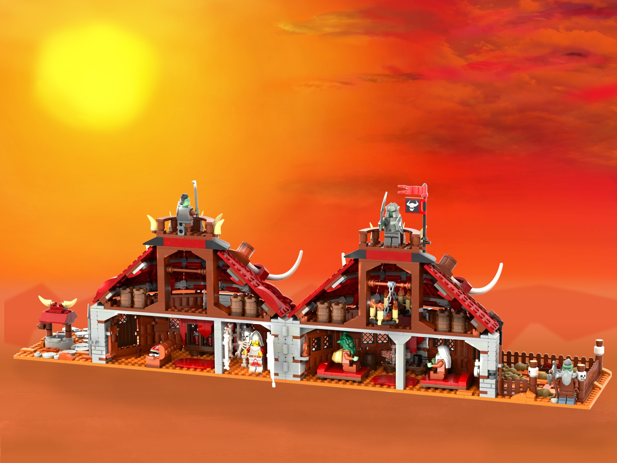 [Orcs hut - Guarded cottage] [BrickLink]