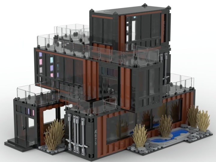 Shipping container building from BrickLink Studio [BrickLink]