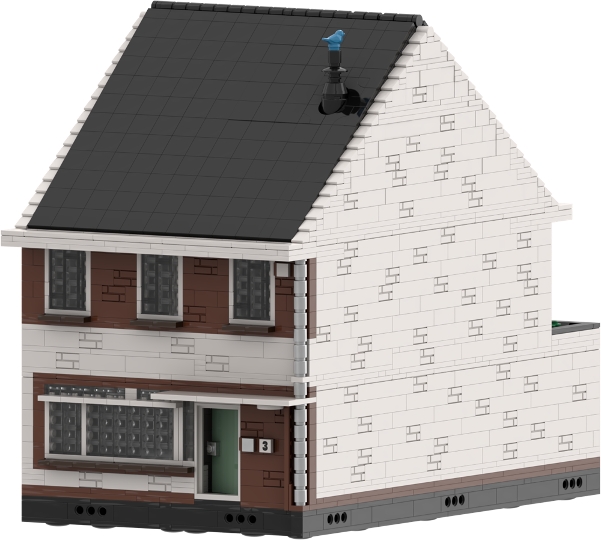 Generic Dutch Suburban House V2 from BrickLink Studio [BrickLink]