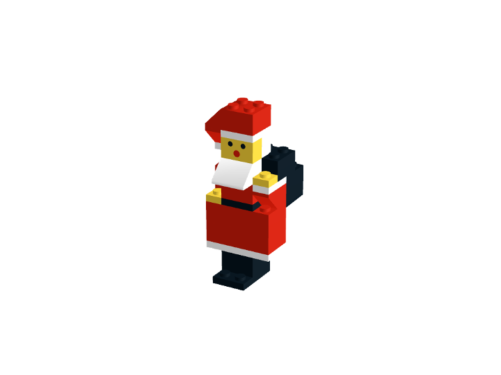 Santa based on 1627 from BrickLink Studio [BrickLink]
