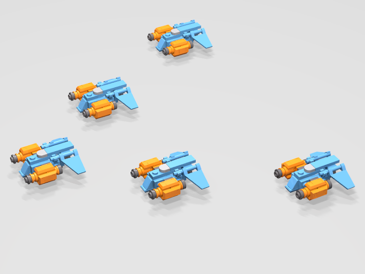 Hiigaran Bomber Squadron from BrickLink Studio [BrickLink]