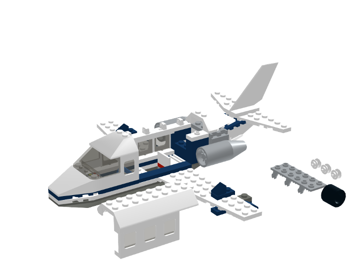 Commuter jet from BrickLink Studio [BrickLink]