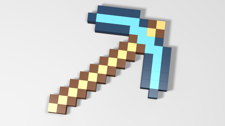 Diamond Pickaxe from BrickLink Studio [BrickLink]