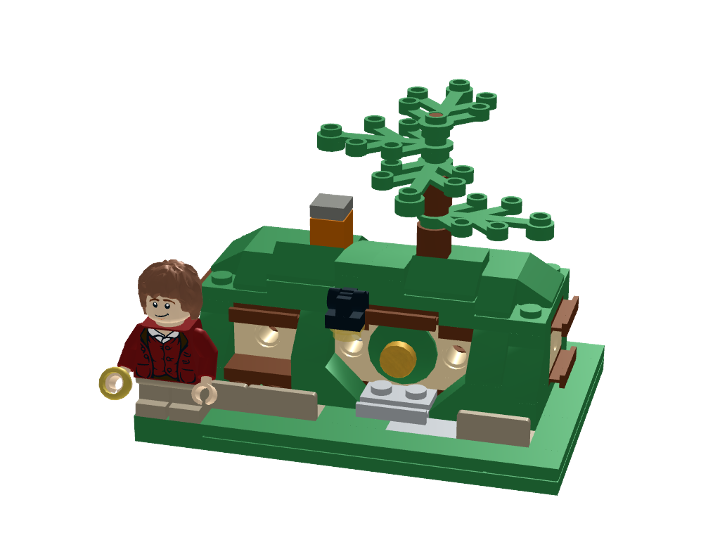 SDCC033 Bag End Micro, With Approximate Bilbo from BrickLink Studio ...