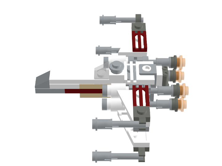 X-wing (Microfighter) from BrickLink Studio [BrickLink]