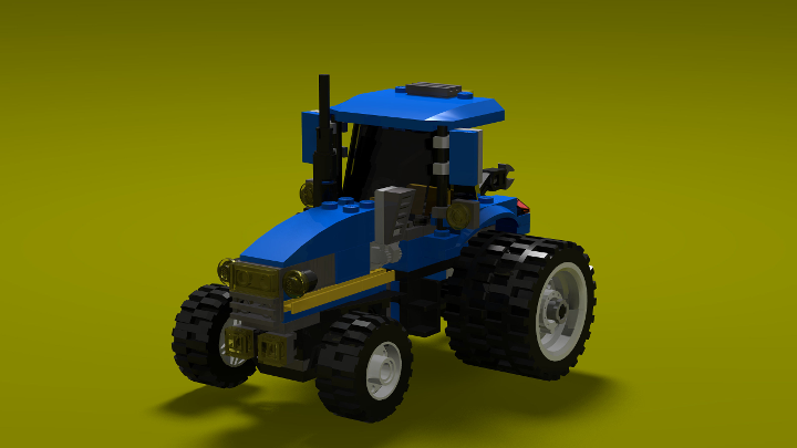 Tractor "New Holland" from BrickLink Studio [BrickLink]