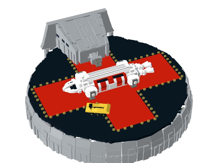 Moon base with eagle Cosmos 1999 from BrickLink Studio [BrickLink]