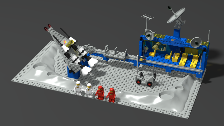 Classic Space 6970 Beta I Command Base from BrickLink Studio [BrickLink]