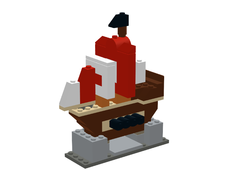 Mini Ship with Stand from BrickLink Studio [BrickLink]