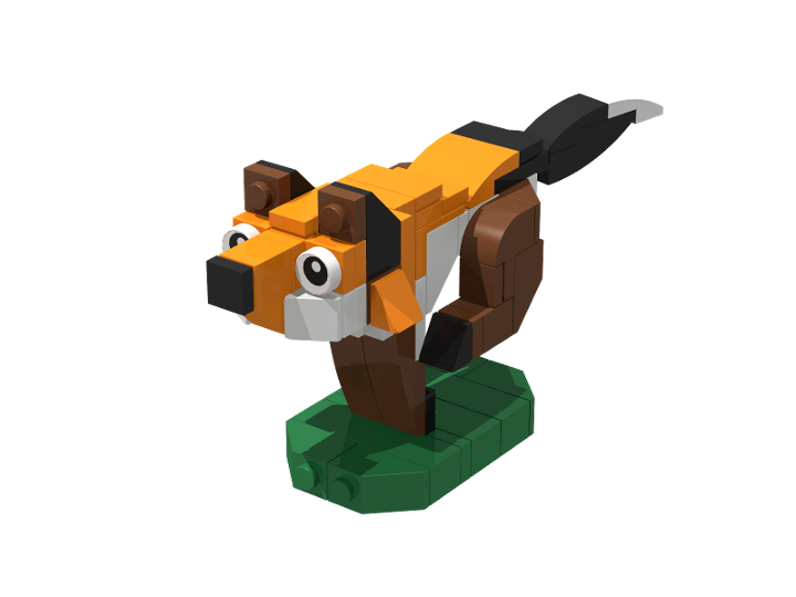 Fox_running designed by bang-gu from BrickLink Studio [BrickLink]