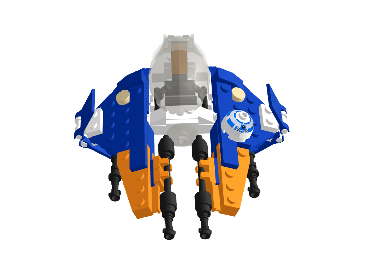 Eta Interceptor Bryan Custom Mk 1 v2 from BrickLink Studio [BrickLink]