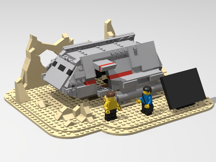 Class F Shuttle Diorama from BrickLink Studio [BrickLink]