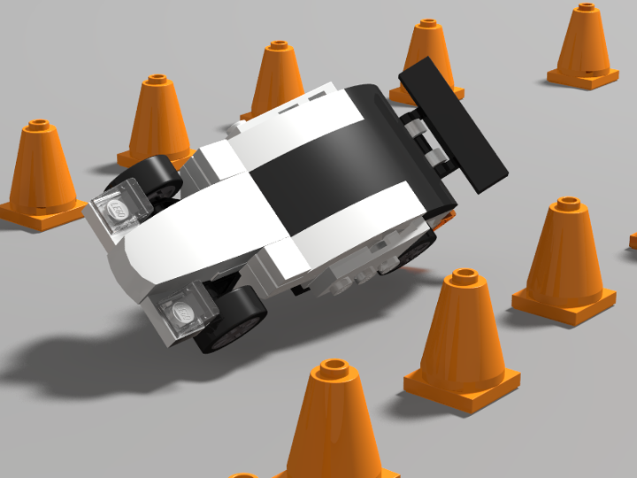 Race Car(White) from BrickLink Studio [BrickLink]