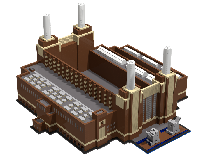 Battersea Power Station from BrickLink Studio [BrickLink]