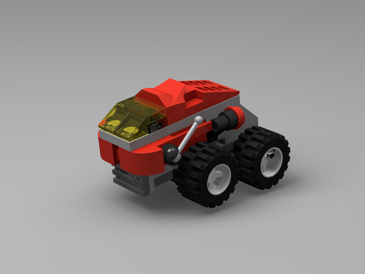 micromachine red&grey from BrickLink Studio [BrickLink]