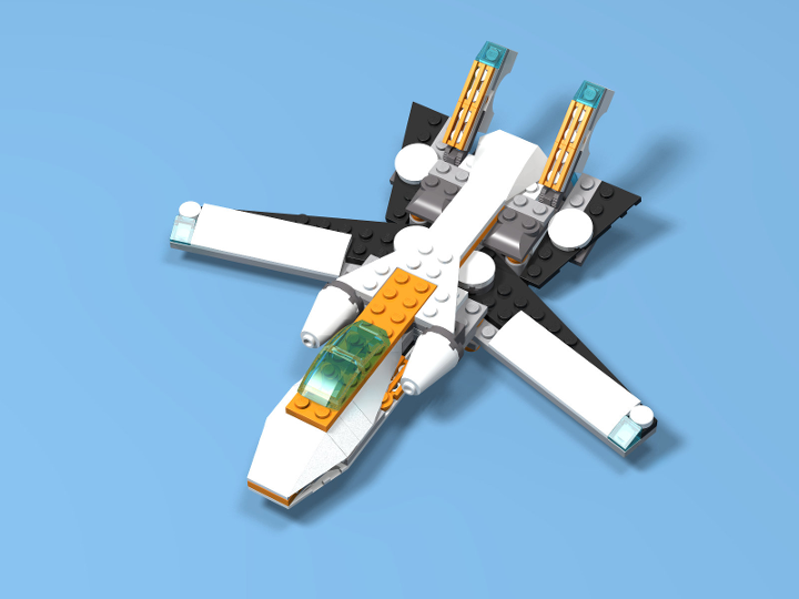 31034-1 futuristic jet from BrickLink Studio [BrickLink]