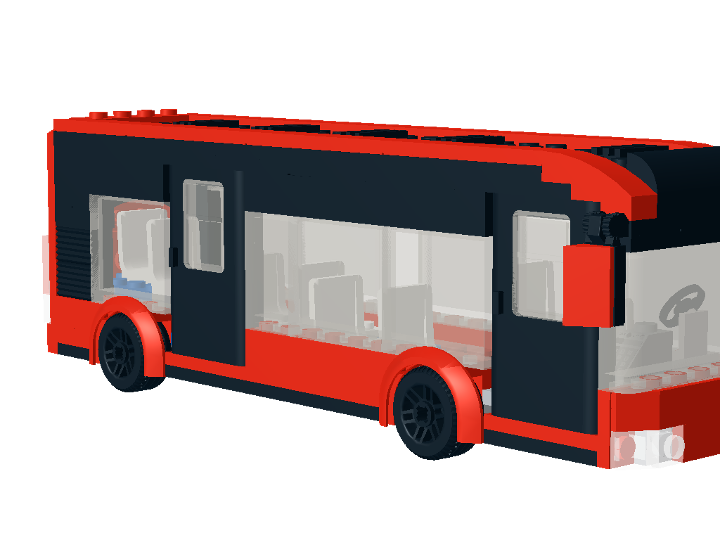Red Bus Mod-60026 from BrickLink Studio [BrickLink]