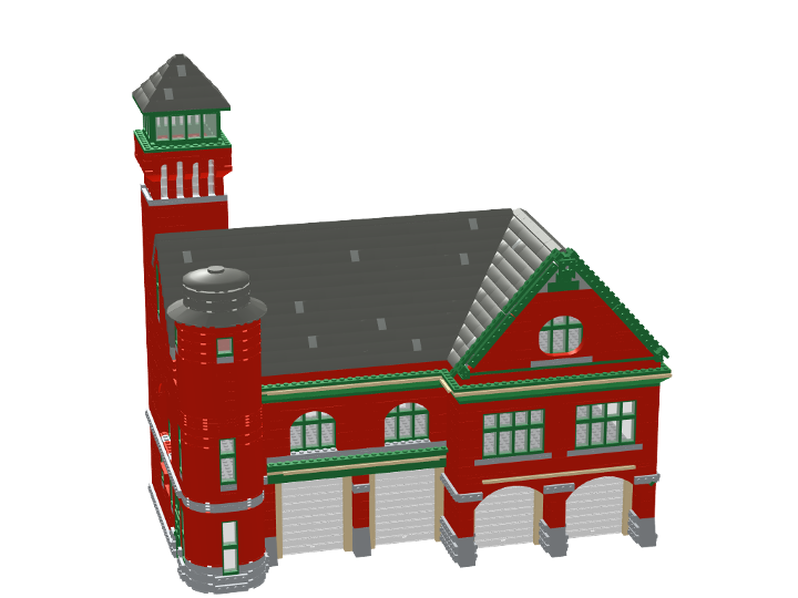 Manistee Firehouse from BrickLink Studio [BrickLink]