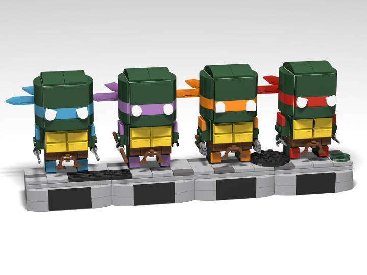TMNT BrickHeadz from BrickLink Studio [BrickLink]