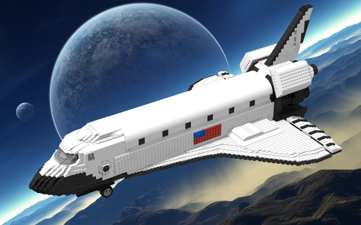 space shuttle from BrickLink Studio [BrickLink]