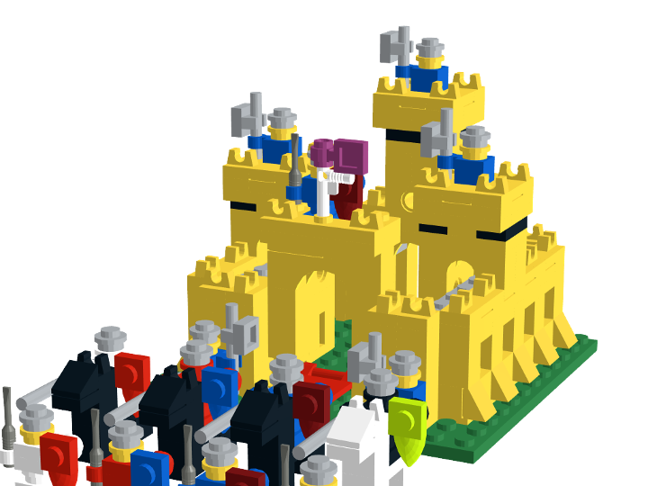Mini yellow castle from BrickLink Studio [BrickLink]
