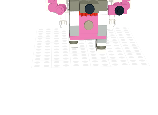 funtime foxy with open face plates from BrickLink Studio [BrickLink]