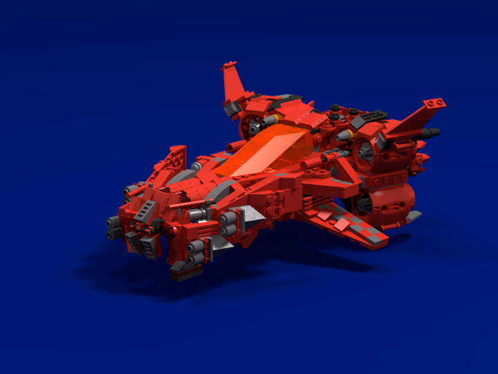 Red devil fighter from BrickLink Studio [BrickLink]